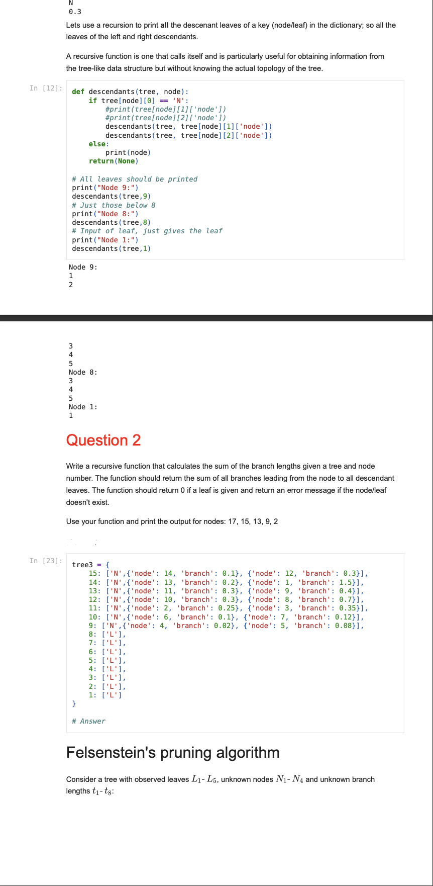 Solved Recursion and the pruning algorthm A recursive | Chegg.com