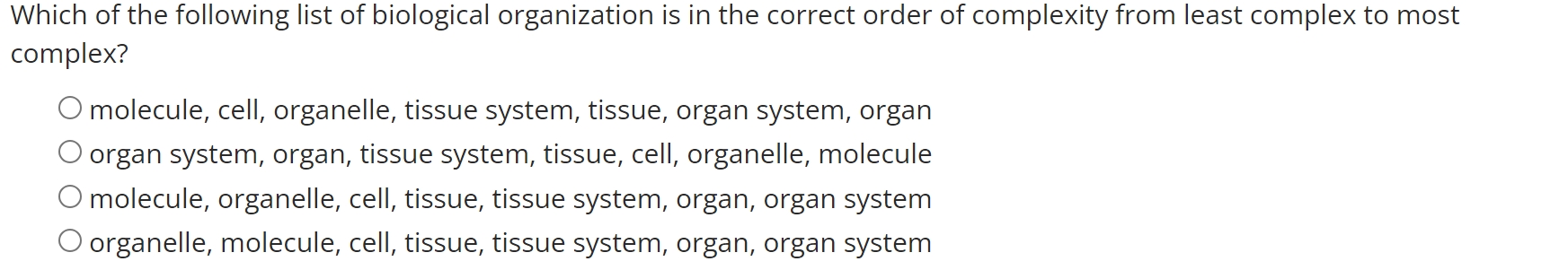 Solved Which of the following list of biological | Chegg.com