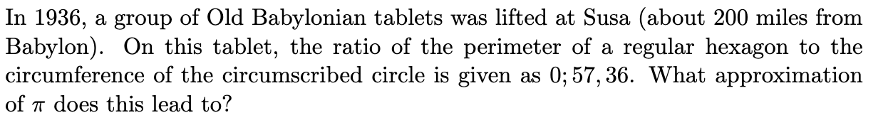 Solved In 1936, a group of Old Babylonian tablets was lifted | Chegg.com