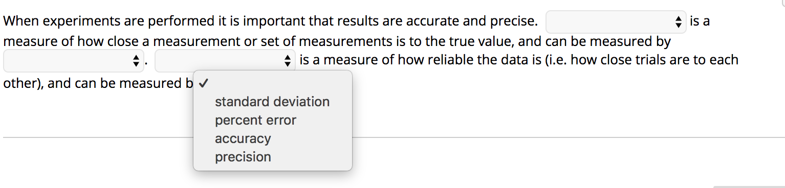 Solved When experiments are performed it is important that | Chegg.com
