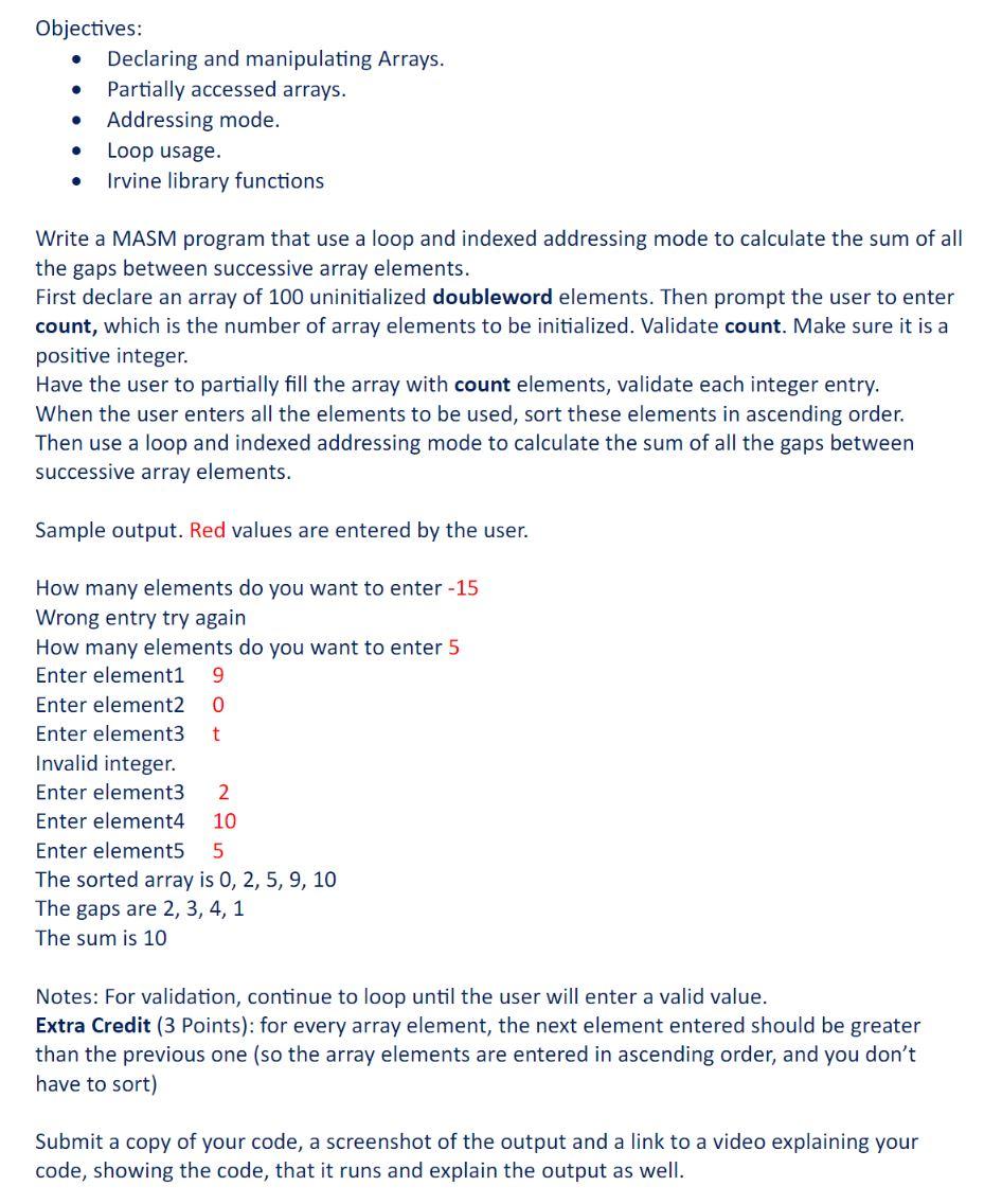 Solved I have come up with code in assembly for the below | Chegg.com
