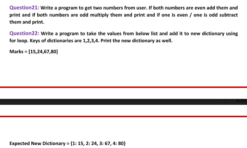 Solved Question21: Write a program to get two numbers from | Chegg.com