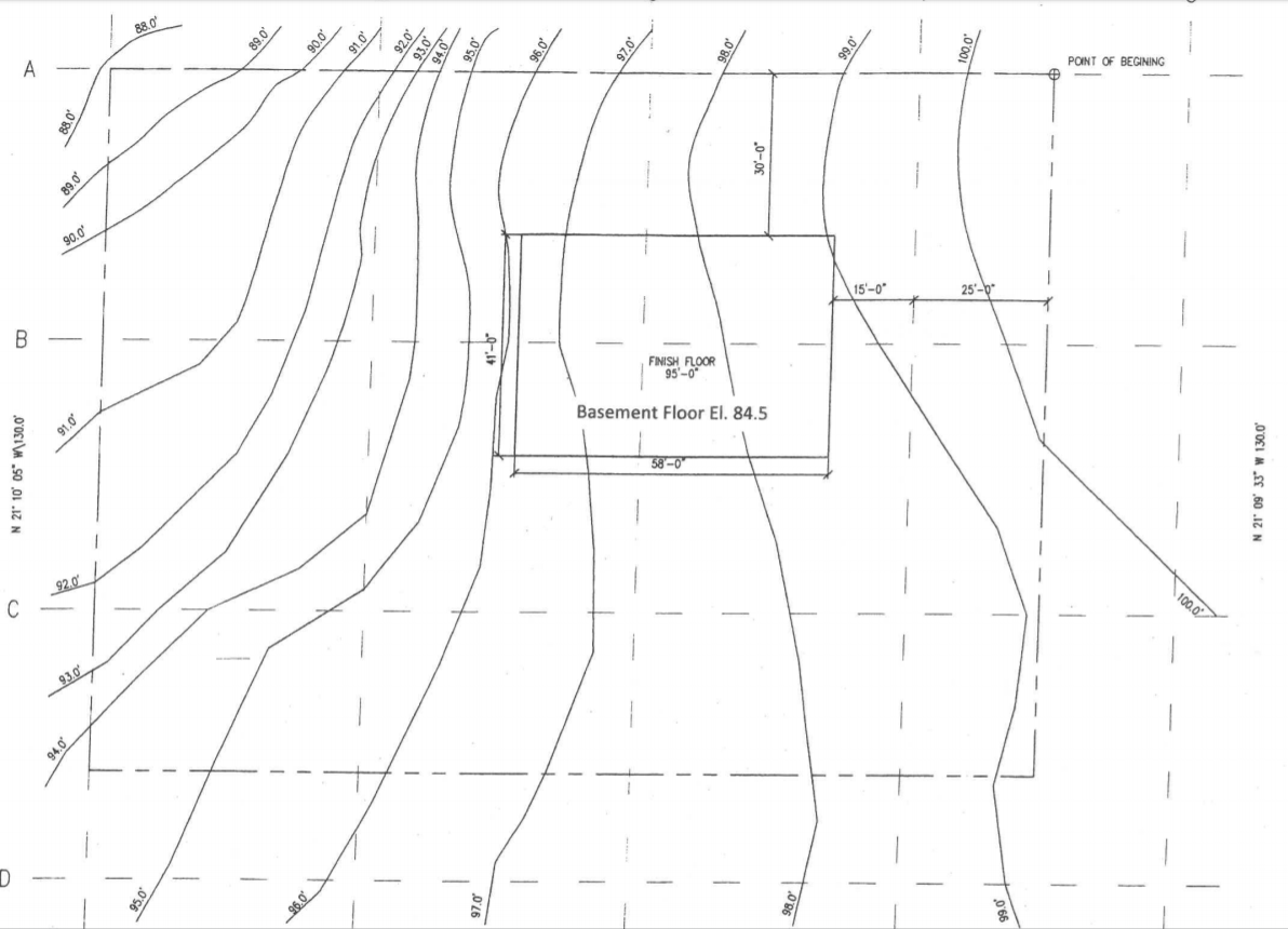 Solved Depth of Excavation for the basement floor? Soil | Chegg.com