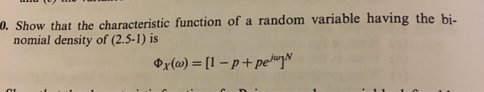 Solved 0. Show that the characteristic function of a random | Chegg.com