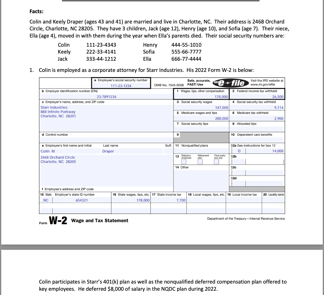 Please complete the AGI Deductions Table below using | Chegg.com