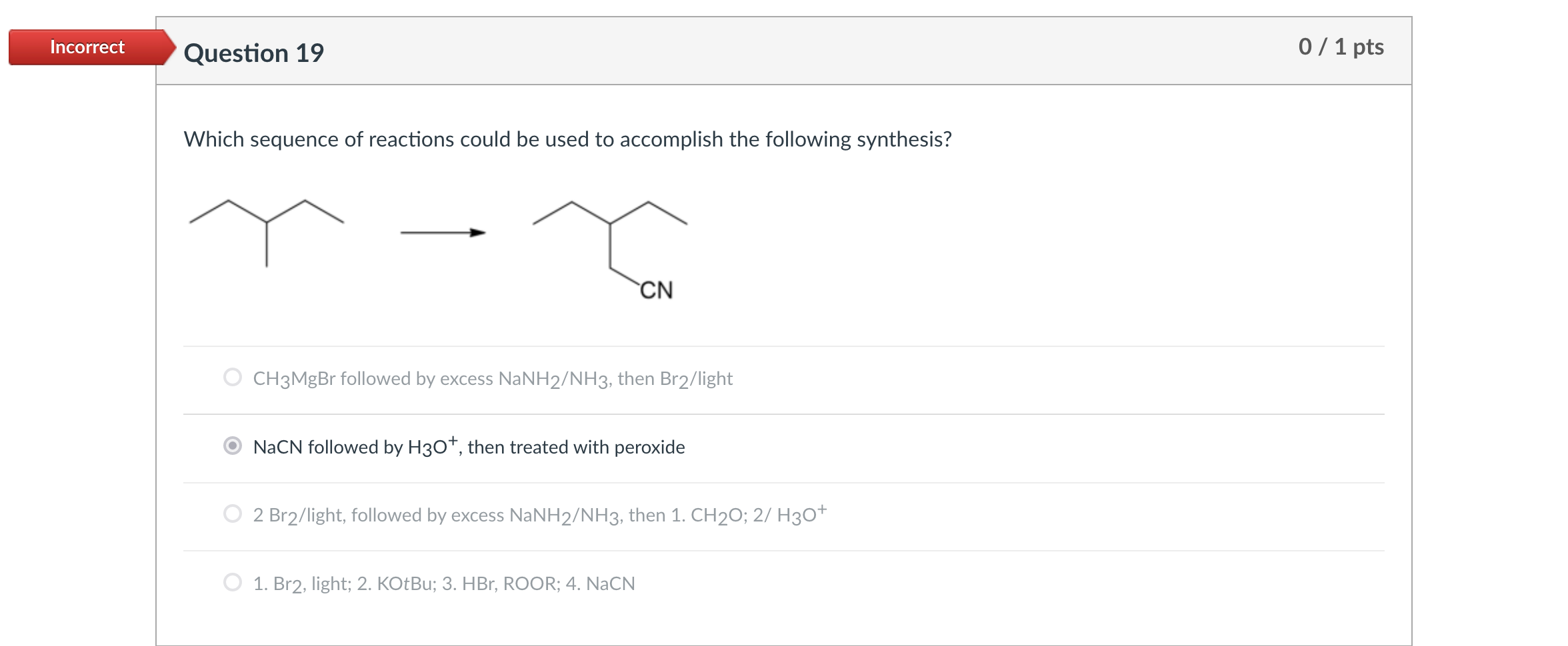 Solved Which sequence of reactions could be used to | Chegg.com