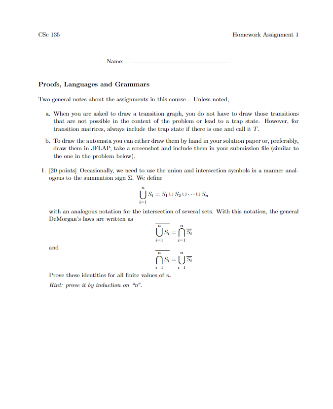 Solved Proofs, Languages and Grammars Two general notes | Chegg.com