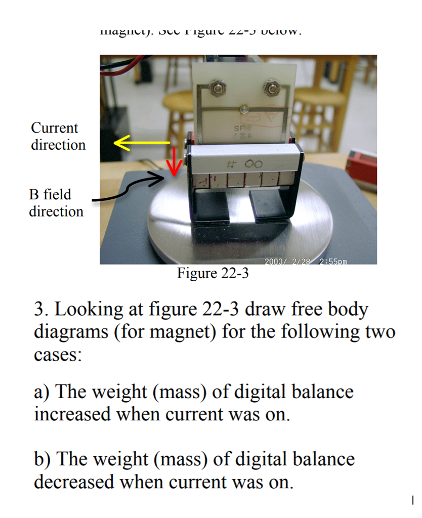 Solved Current direction SF B field direction Figure 22-3 3. | Chegg.com