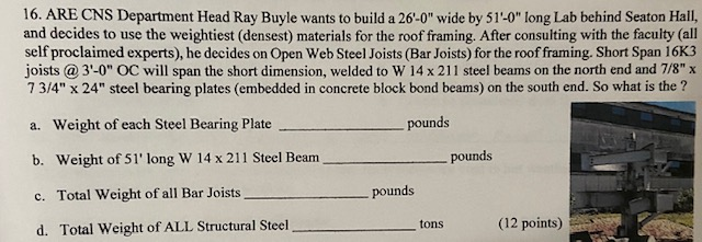 Solved 16. ARE CNS Department Head Ray Buyle wants to build | Chegg.com