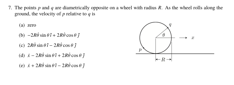 Solved 7. The points p and q are diametrically opposite on a | Chegg.com