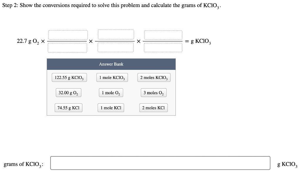 Solved How many grams of KClO3 are needed to form 22.7 g of | Chegg.com