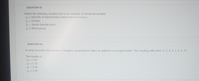 Solved QUESTION 1 A continuous scale of measurement is | Chegg.com