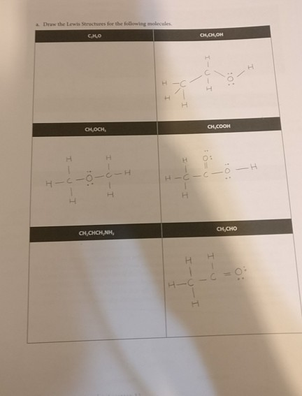 Solved a. Draw the Lewis Structures for the following | Chegg.com
