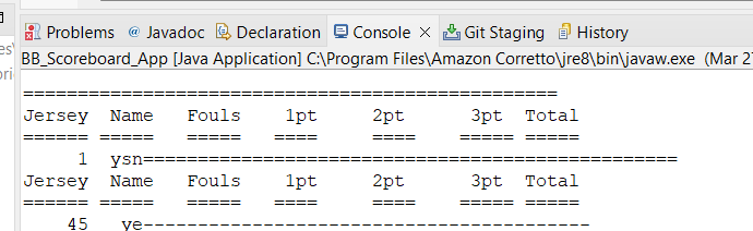Solved i need my code to display like this: but my code | Chegg.com
