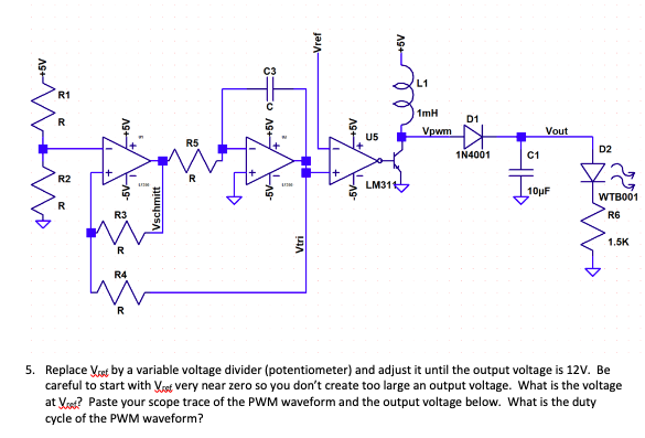 Design 1. Design a non-inverting Schmitt Trigger with | Chegg.com