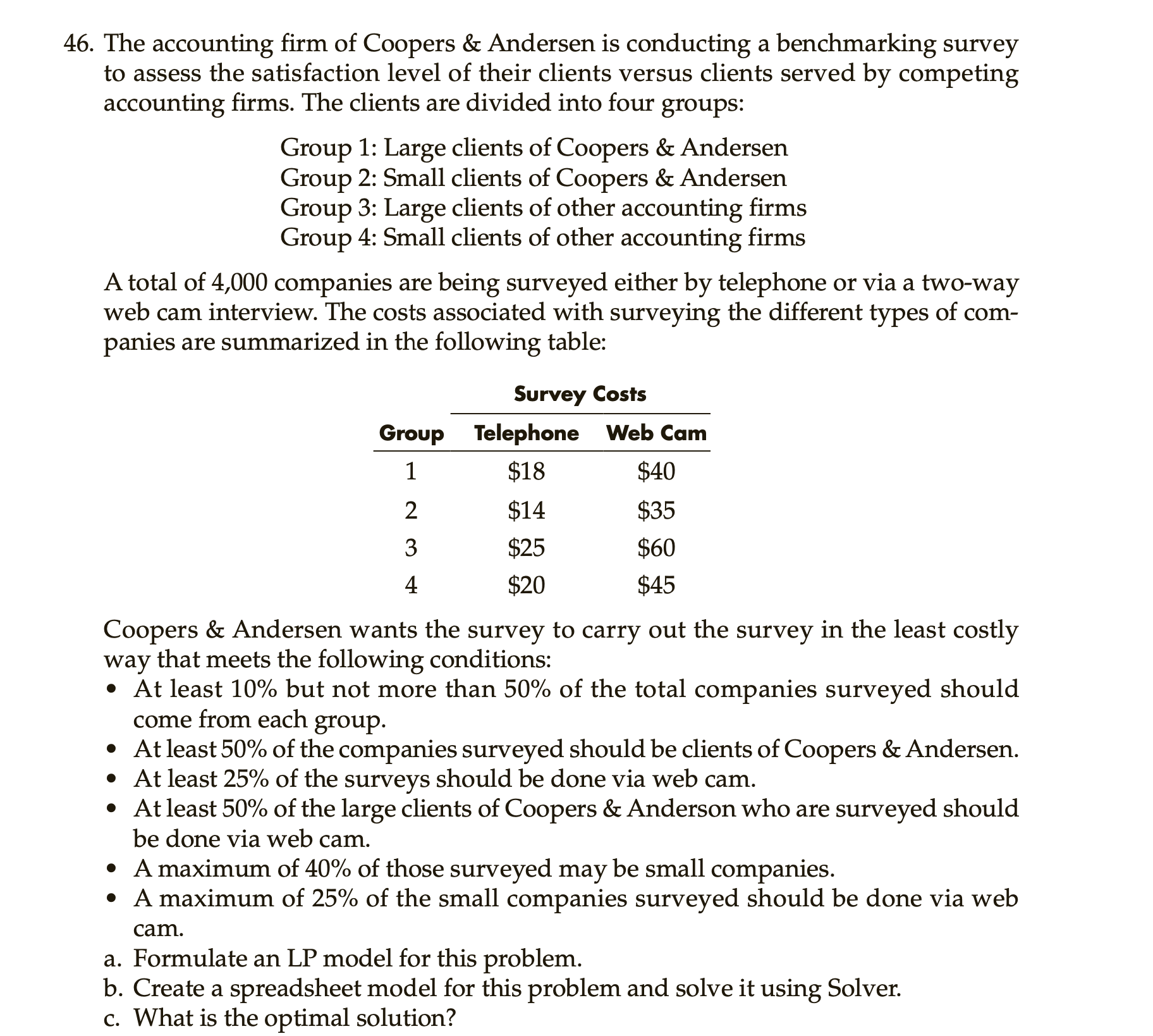 Please show excel calulations and LP | Chegg.com