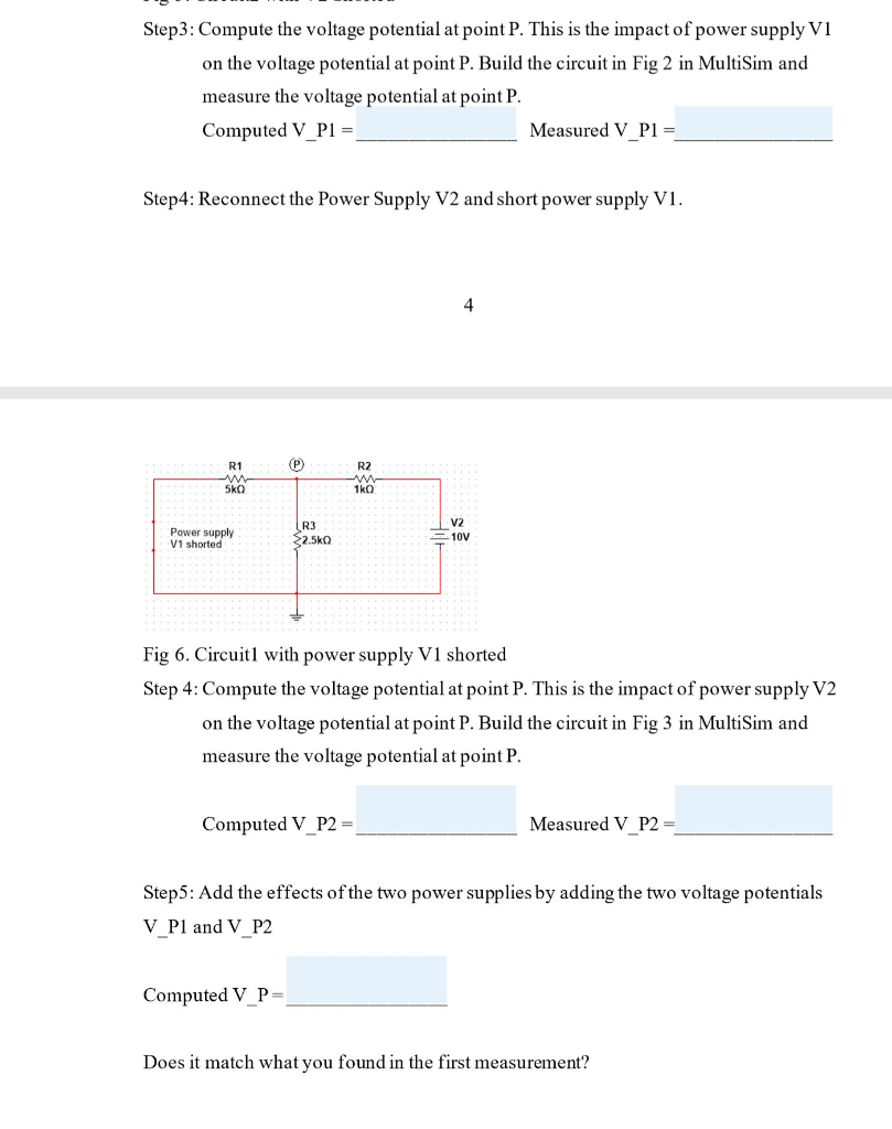 Solved ENGR2105 Lab3 Superposition Theorem Worksheet Apply | Chegg.com