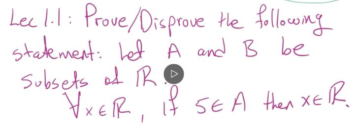 Solved Lectil: Prove/Disprove the following statement: het A | Chegg.com