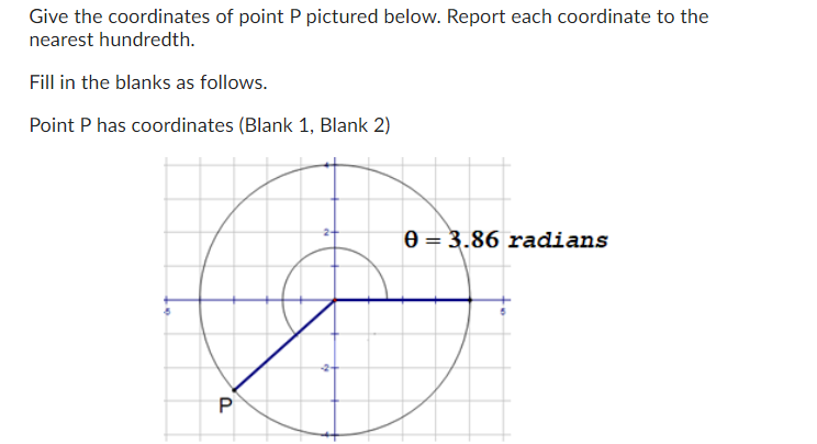 Solved Give the coordinates of point P pictured below. | Chegg.com