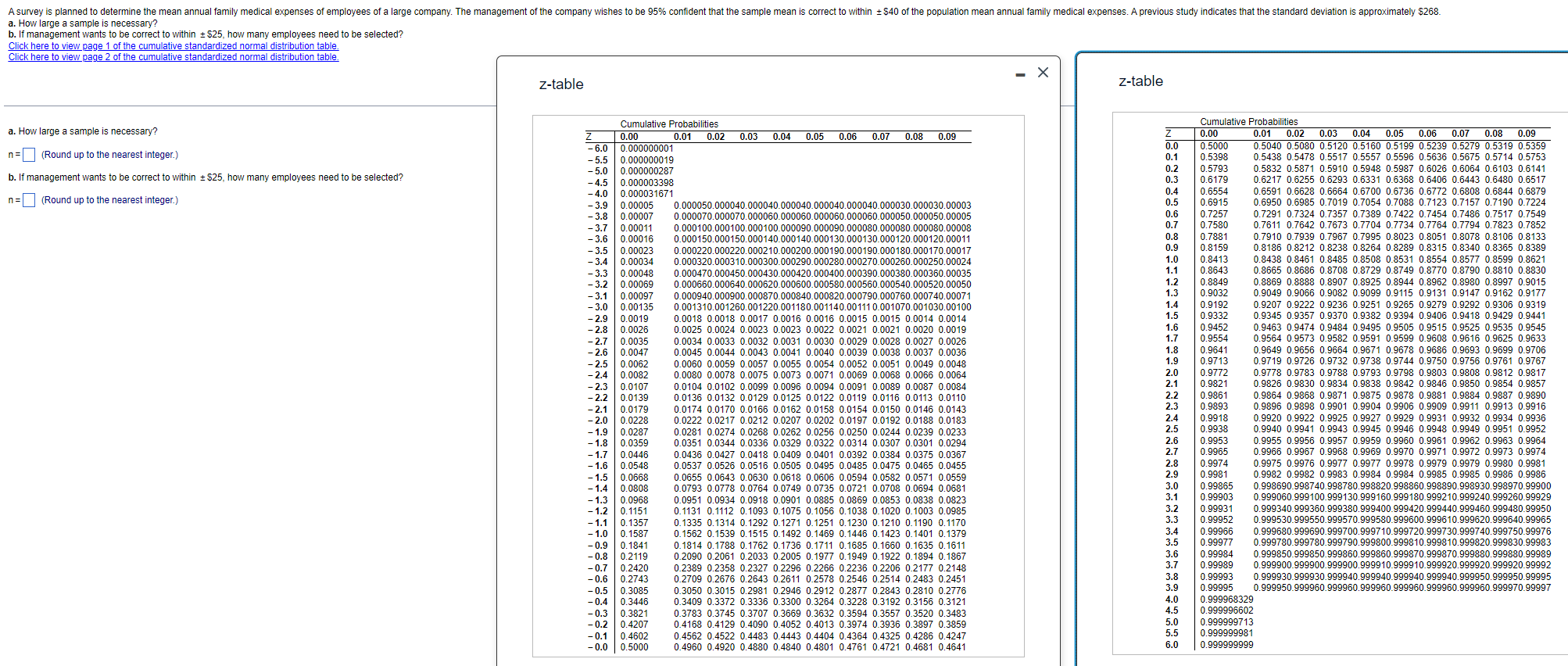 Solved a. How large a sample is necessary? n (Round up to | Chegg.com