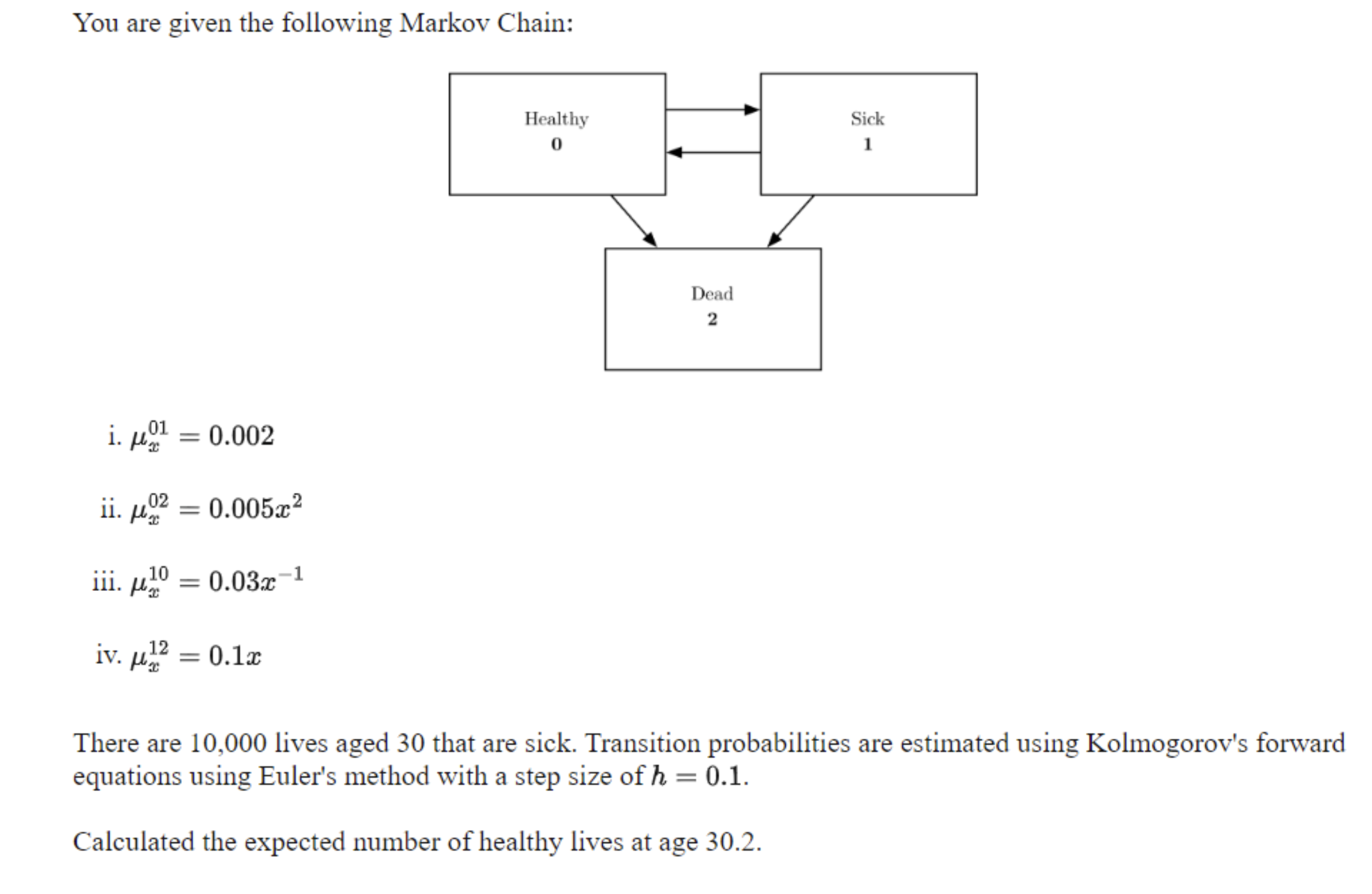 Solved You are given the following Markov | Chegg.com