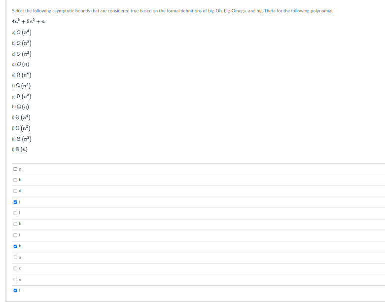 Solved Solve this problem ,Select the following asymptotic | Chegg.com