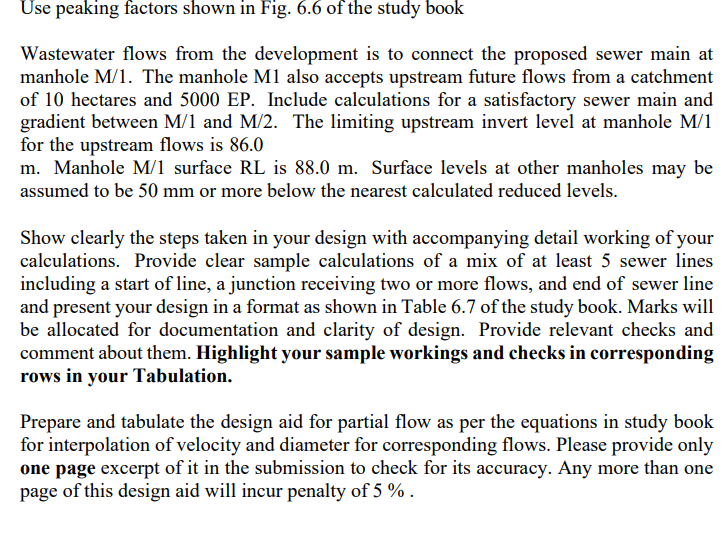 Solved \r\nUse peaking factors shown in Fig. 6.6 of the | Chegg.com