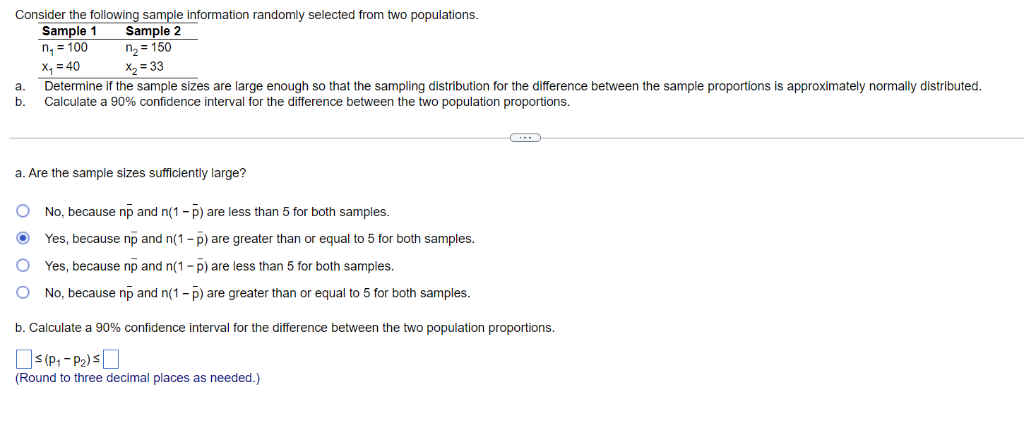 Solved Consider the following sample information randomly | Chegg.com