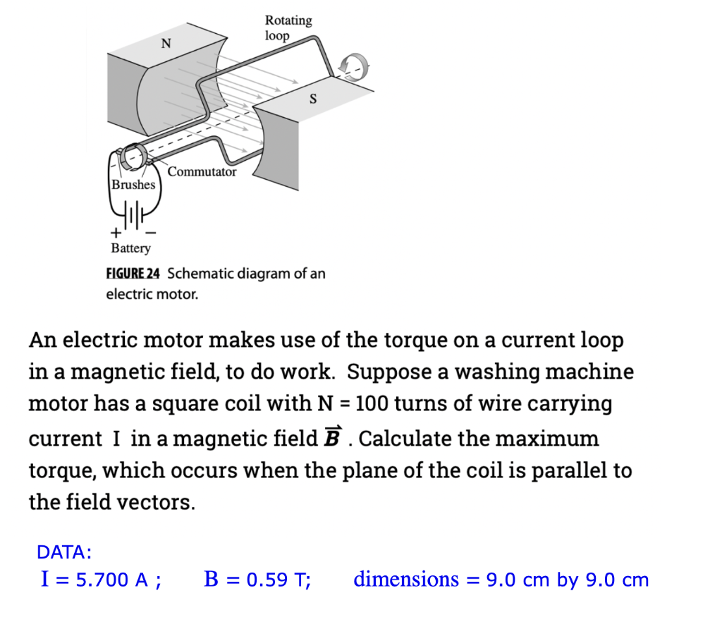 Solved electric motor. An electric motor makes use of the | Chegg.com