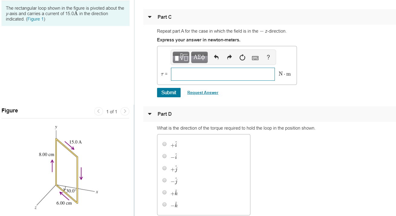 Solved The rectangular loop shown in the figure is pivoted | Chegg.com