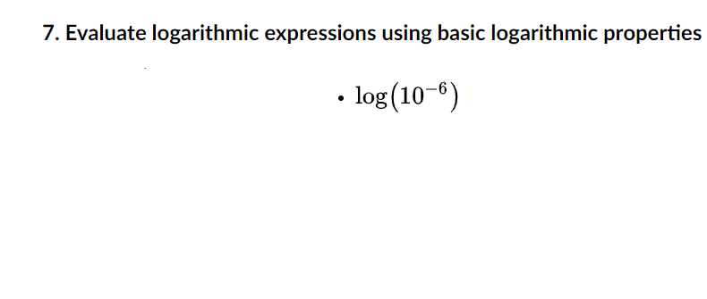 Evaluate Logarithmic Expressions Using Basic
