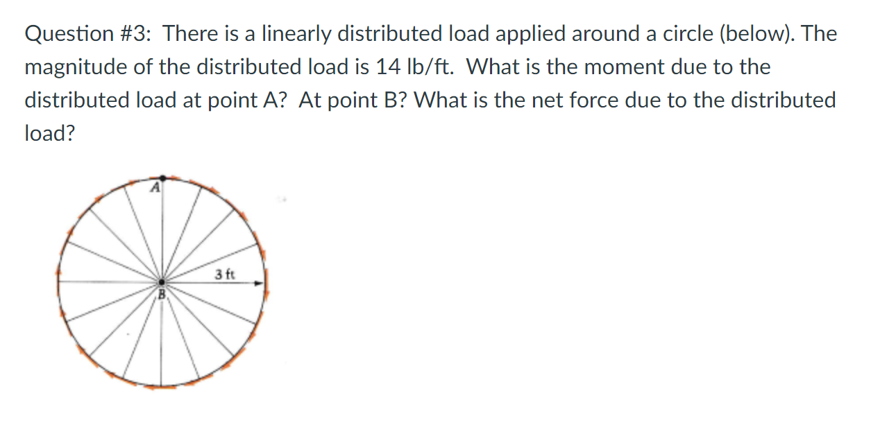 Solved a Question #3: There is a linearly distributed load | Chegg.com