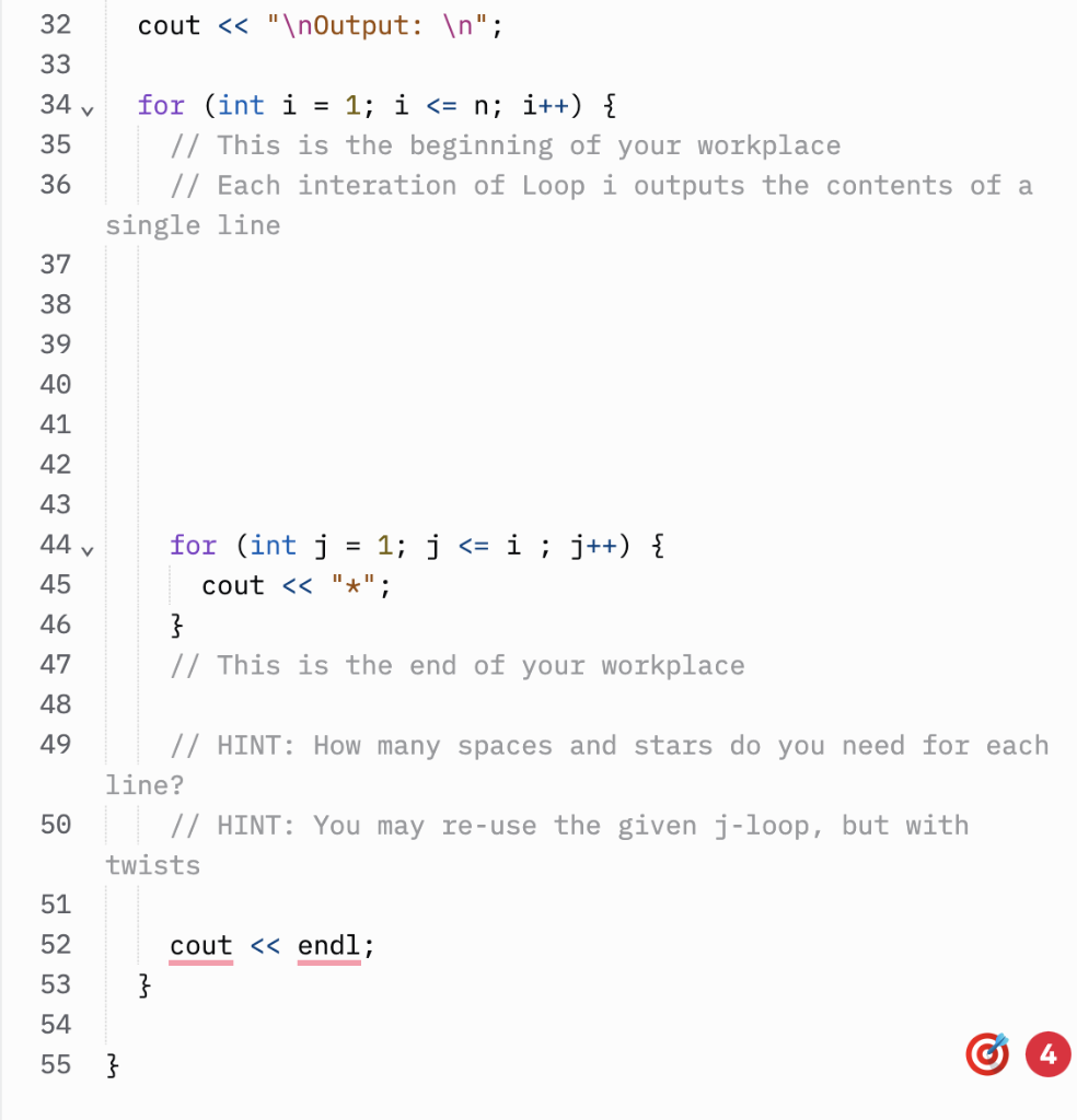 Solved 1 v\* 2 Lab 5: Pharaoh's For-loop 3 4 The task looks | Chegg.com