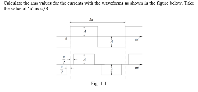 Solved Calculate the rms values for the currents with the | Chegg.com
