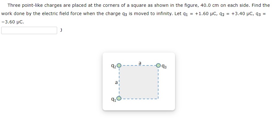 Solved Three point-like charges are placed at the corners of | Chegg.com