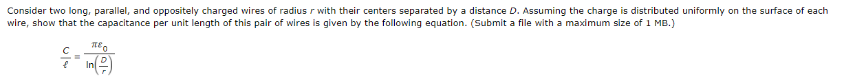 Solved Consider two long, parallel, and oppositely charged | Chegg.com
