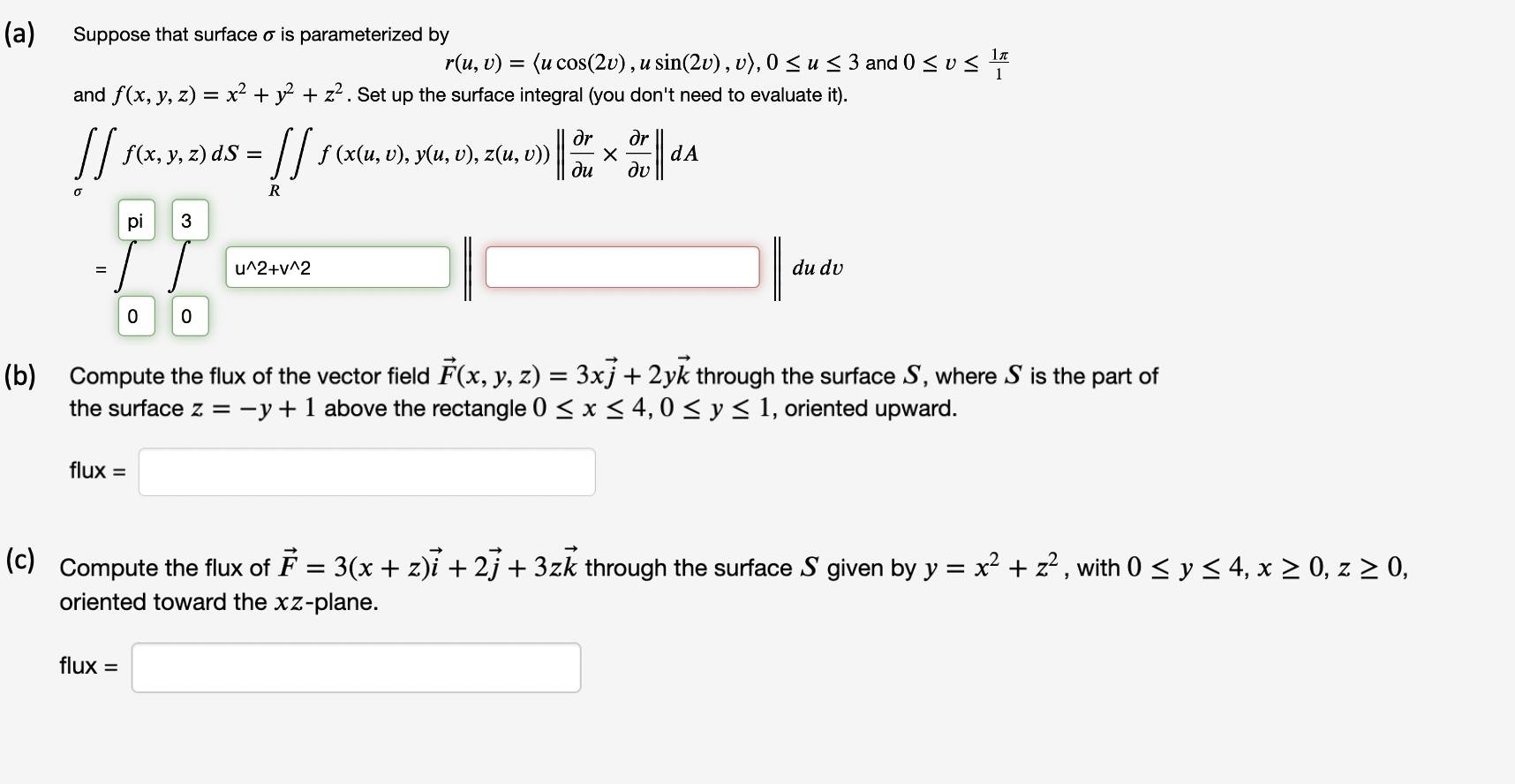 Solved (a) Suppose that surface o is parameterized by r(u, | Chegg.com