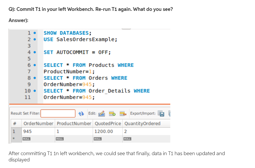Solved This is the schema of the Sales OrdersExample | Chegg.com