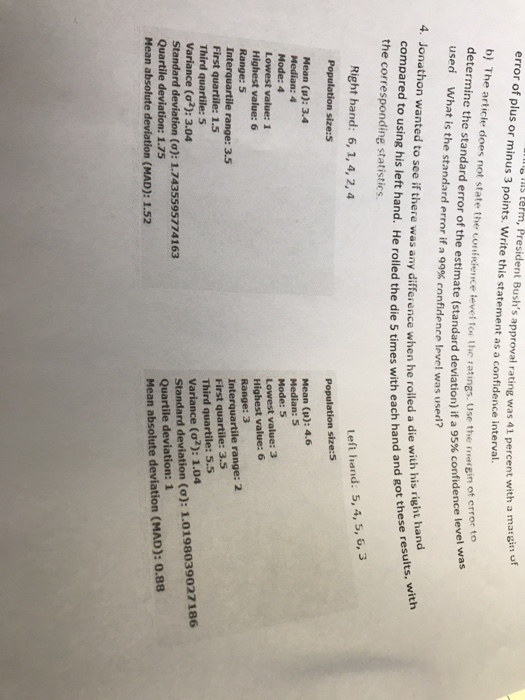 Solved Conclusions from Data Handout Jonathon concluded that | Chegg.com