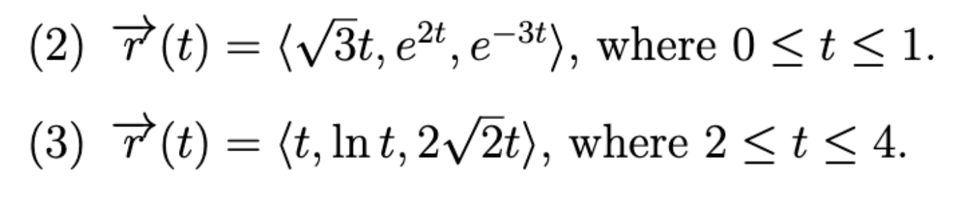 Solved Calculate the length of the following curves | Chegg.com