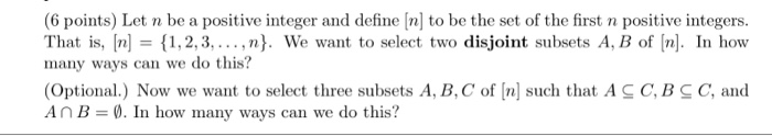 Solved (6 points) Let n be a positive integer and define In] | Chegg.com