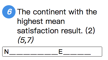Solved 6 The continent with the highest mean satisfaction | Chegg.com