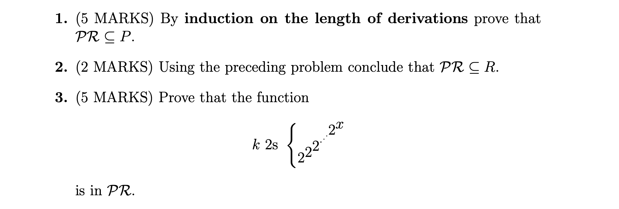 Solved 1. (5 MARKS) By induction on the length of | Chegg.com