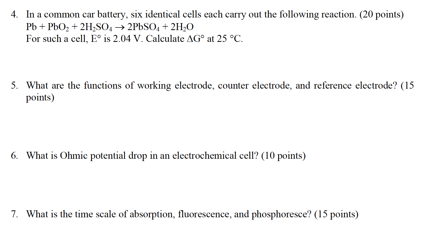Solved In a common car battery, six identical cells each | Chegg.com