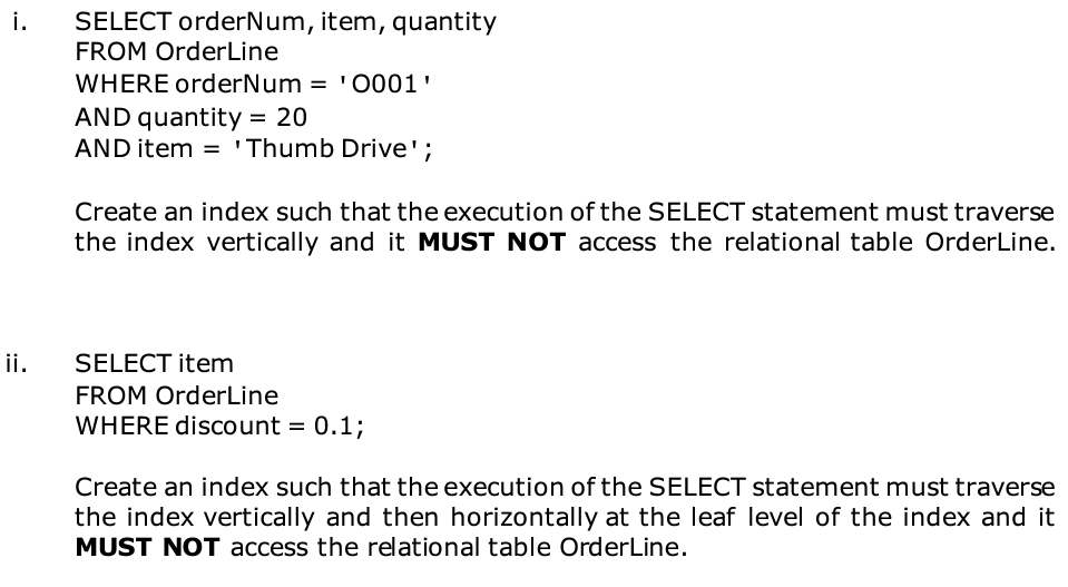 Solved Consider a relational table: OrderLine(orderNum, | Chegg.com