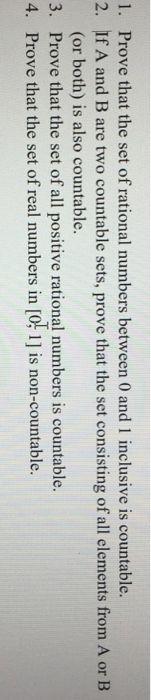 Solved Prove that the set of rational numbers between 0 and | Chegg.com