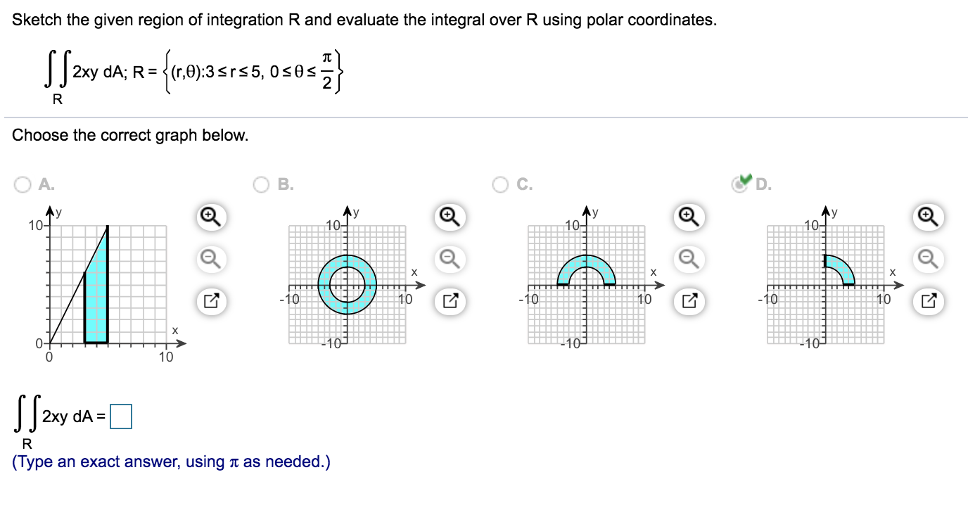 Solved Sketch the given region of integration R and evaluate | Chegg.com