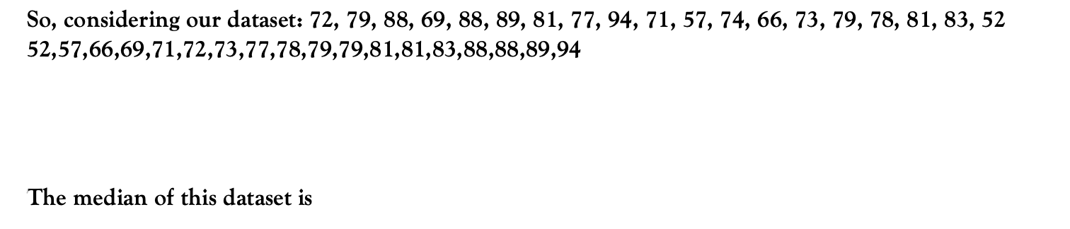 Solved So, considering our dataset: | Chegg.com