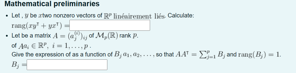 Solved Mathematical preliminaries - Let, y be x two nonzero | Chegg.com