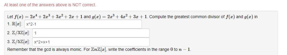 Solved All of the answers are not correct | Chegg.com